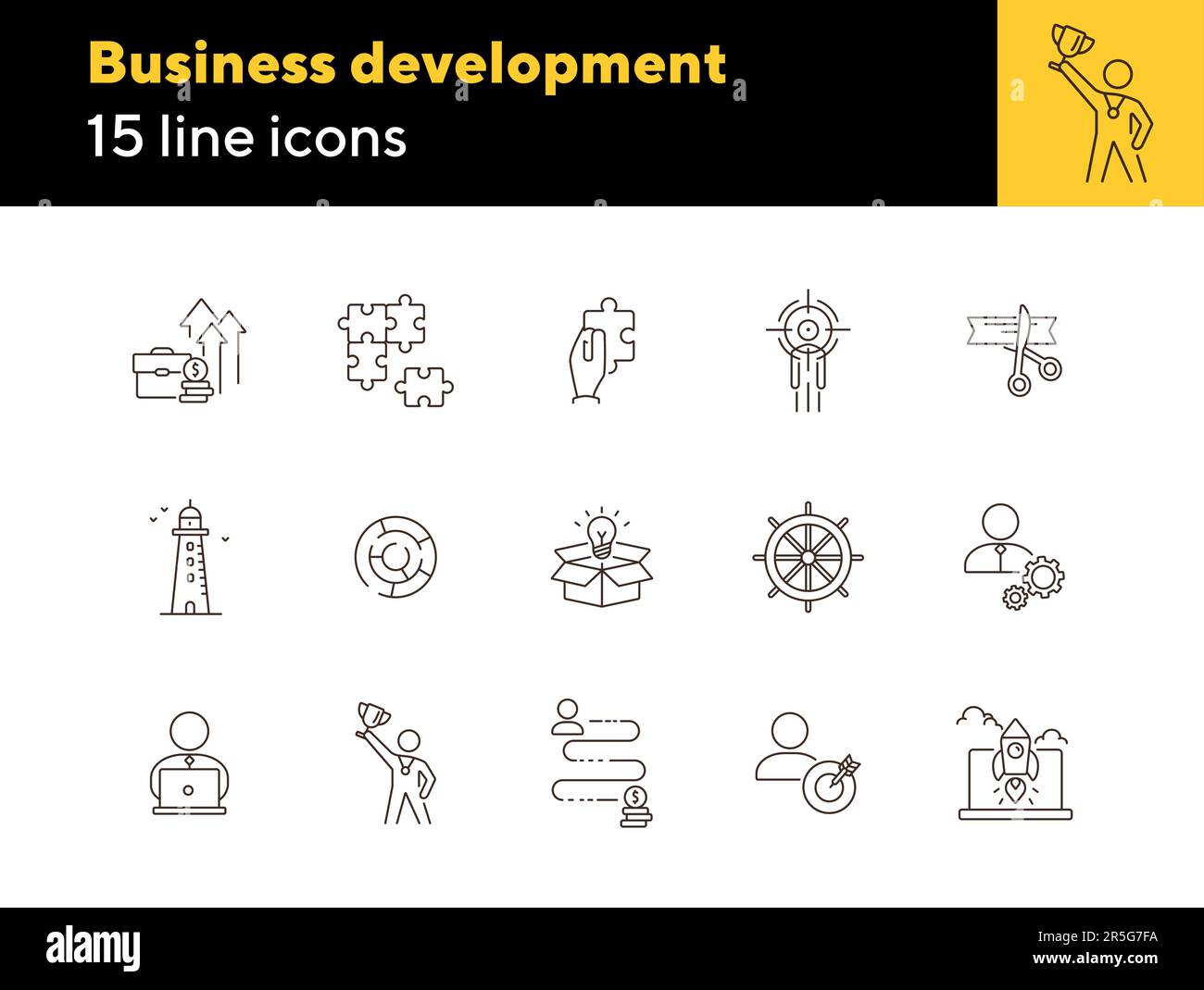 Business development icon set Stock Vector Image & Art - Alamy