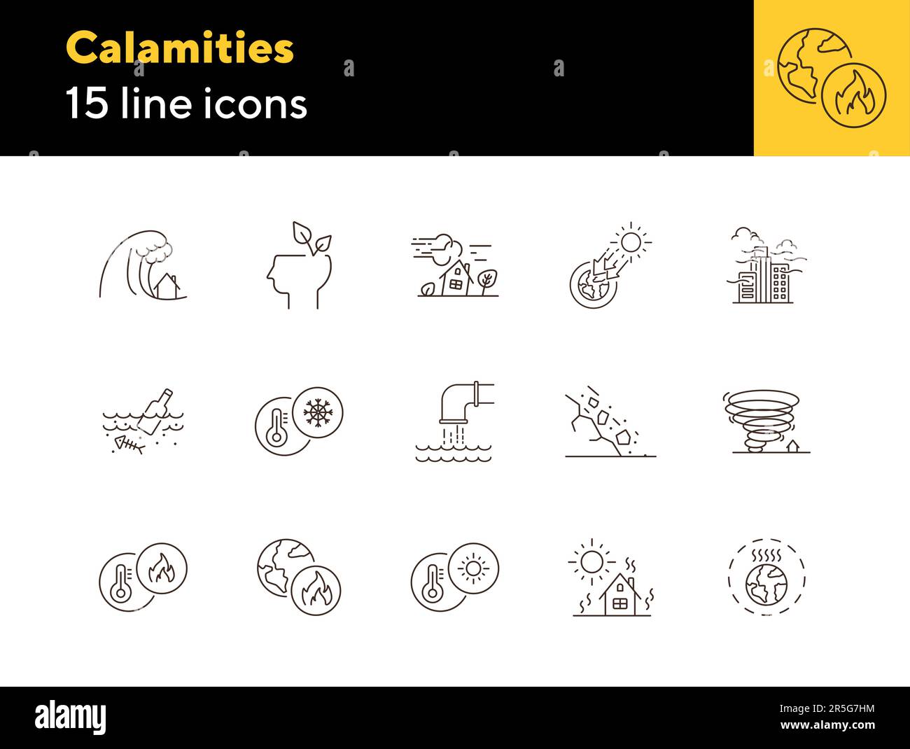 Calamities line icons Stock Vector Image & Art - Alamy