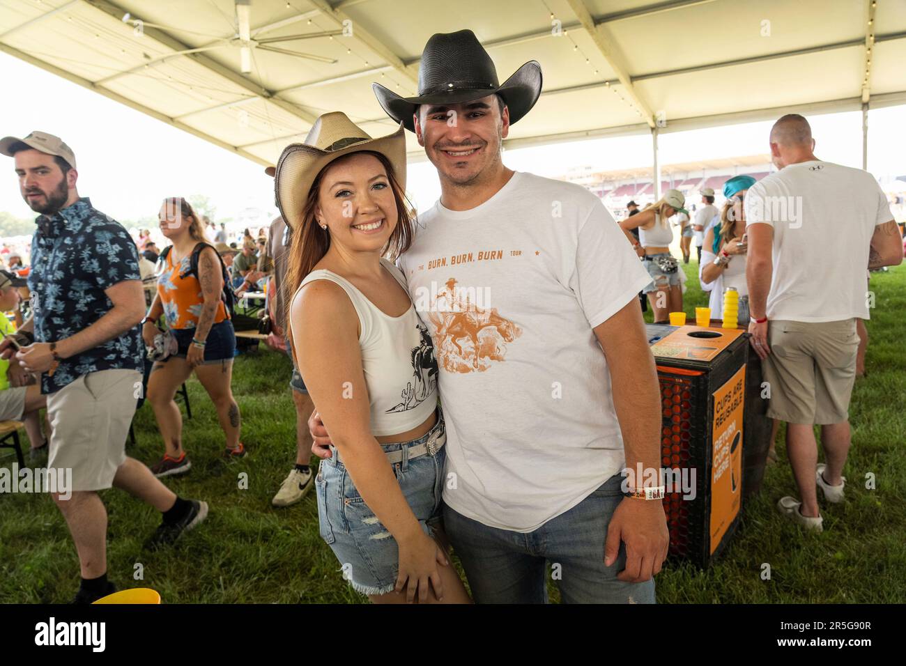 Festivalgoers are seen at Railbird Music Festival on Saturday, June 3 ...