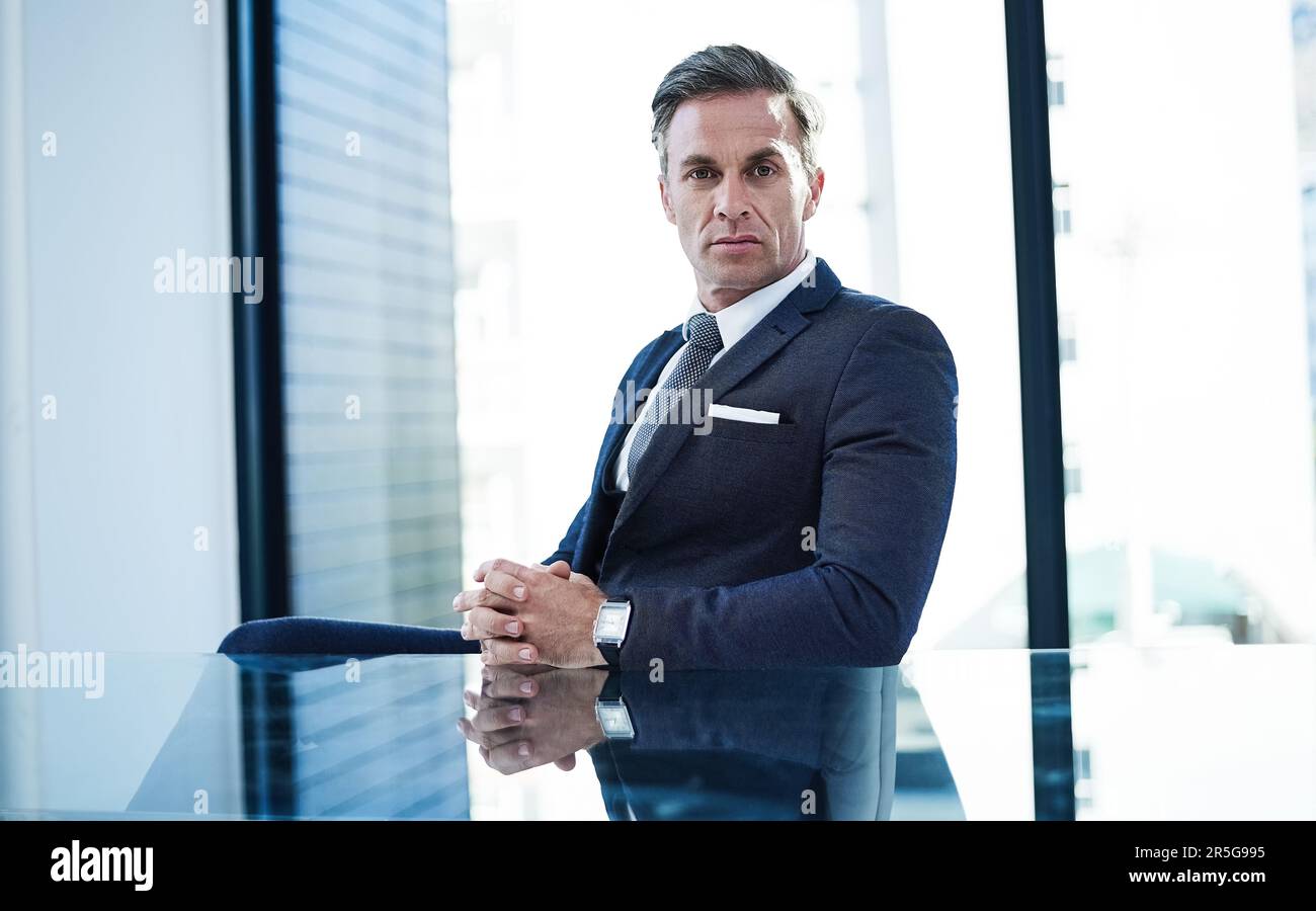 The most important man in the room. portrait of a successful ...