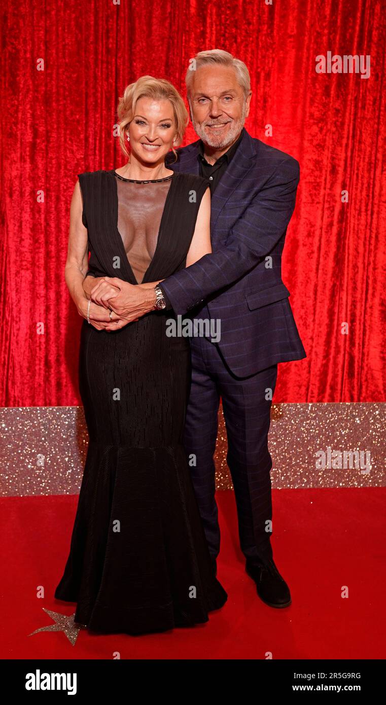 Brian Conley and Gillian Taylforth attend the British Soap Awards 2023 ...