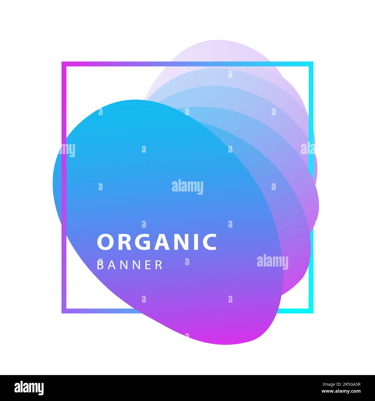 Abstract oval overlaid elements with frame Stock Vector Image & Art - Alamy