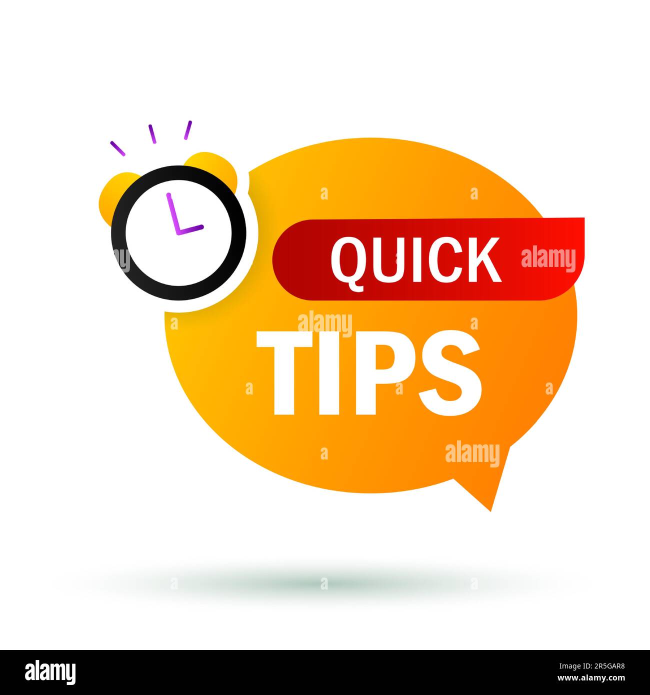 Quick tips text in orange chat bubble Stock Vector Image & Art - Alamy