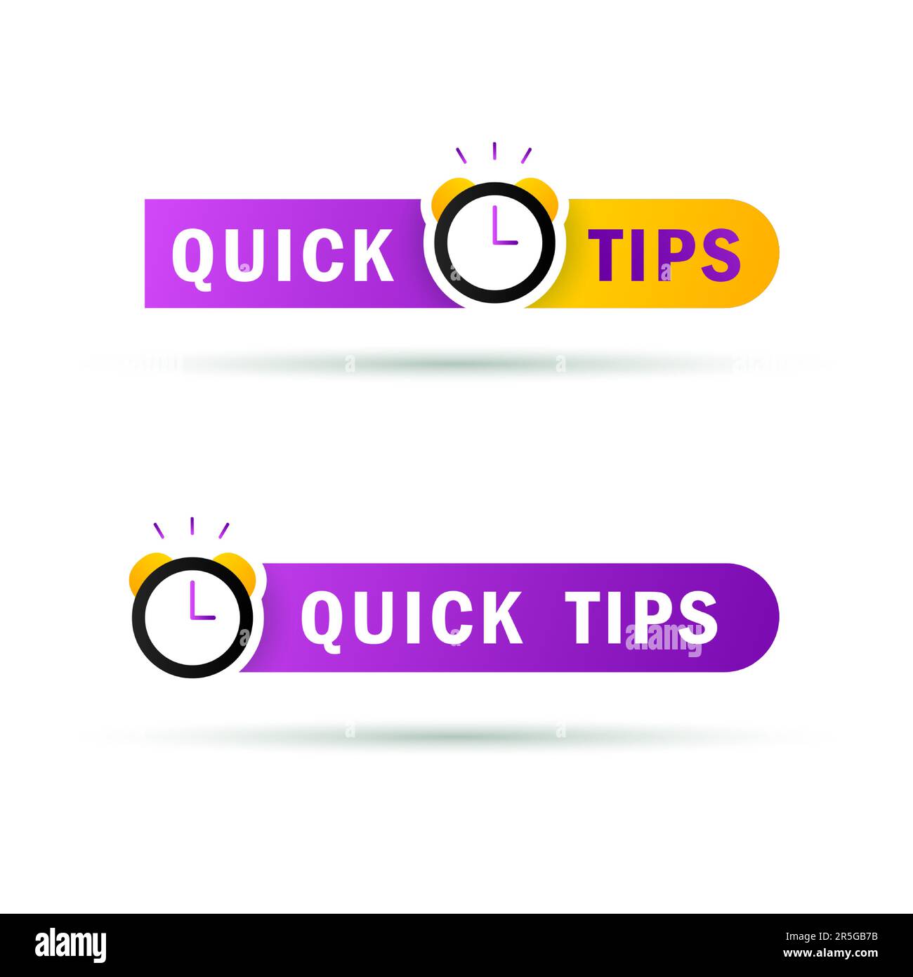 Quick tips stickers on white background Stock Vector Image & Art - Alamy