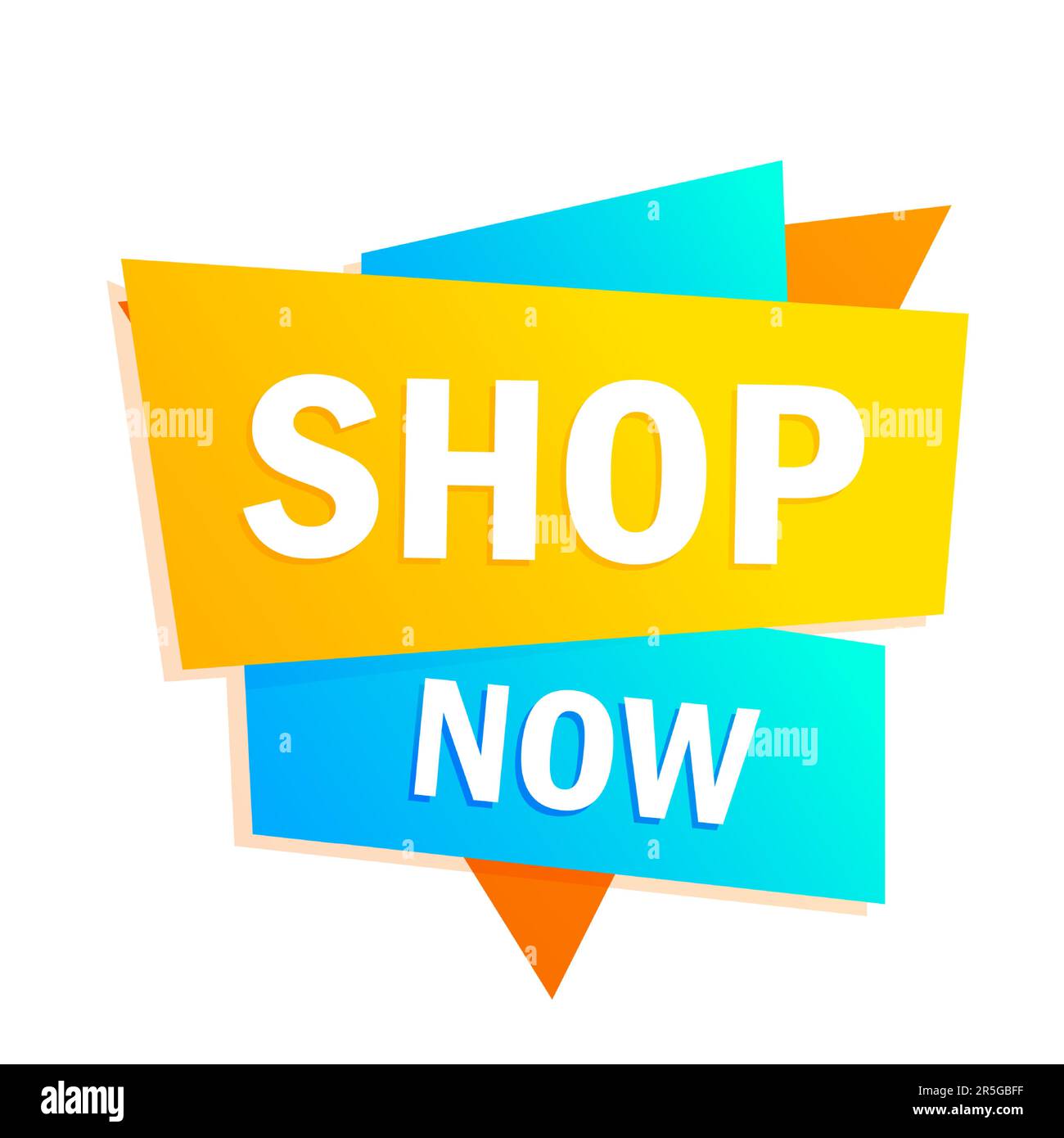 Shop now blue and yellow banner design Stock Vector Image & Art - Alamy