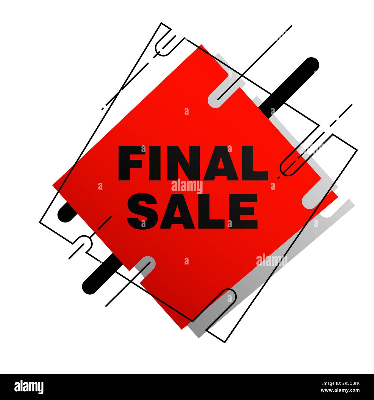 Final sale offer banner design with square frame Stock Vector Image ...