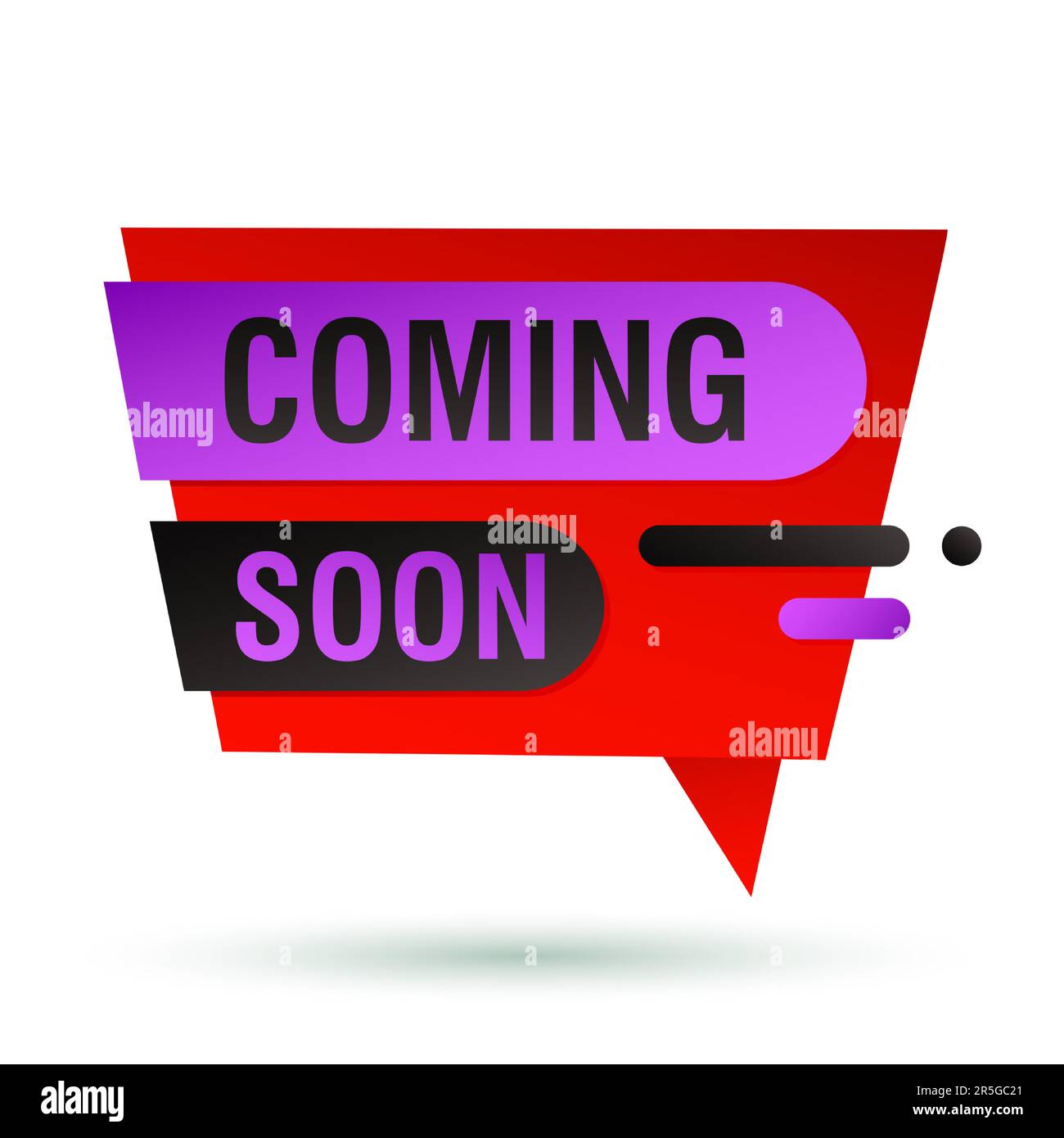 Coming soon red and purple banner design Stock Vector Image & Art - Alamy