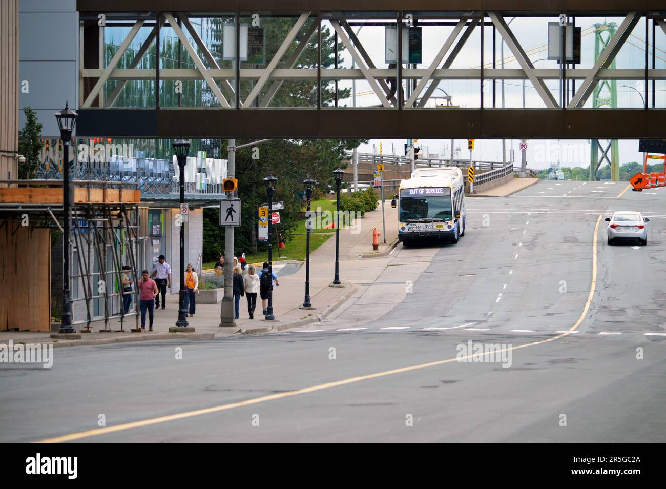 Halifax Transit Scotia Square on-street bus terminal on Barrington ...
