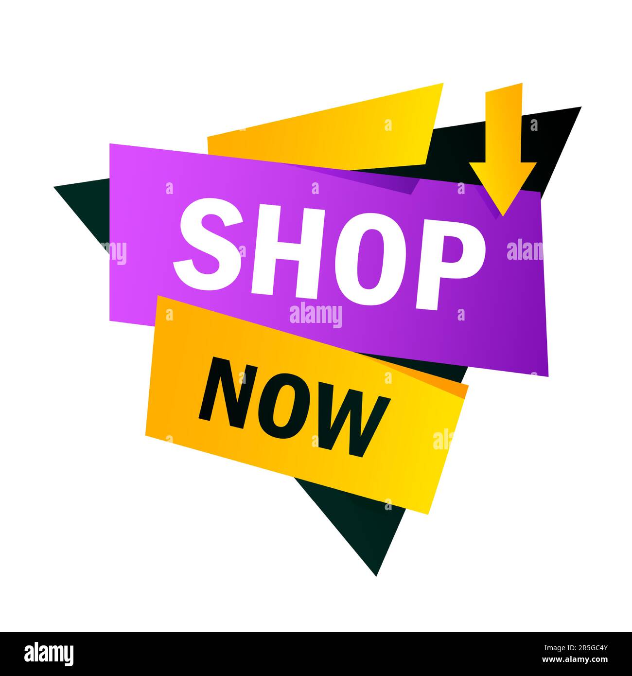 Shop now yellow and purple bright banner design Stock Vector Image ...