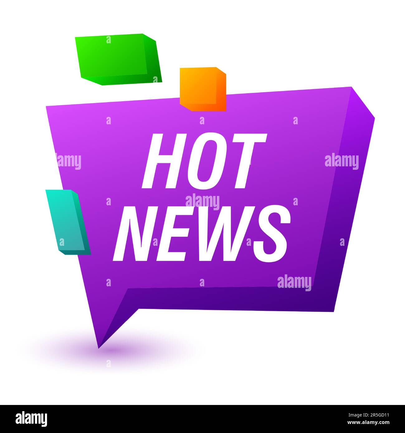 Hot news text in purple chat bubble Stock Vector Image & Art - Alamy