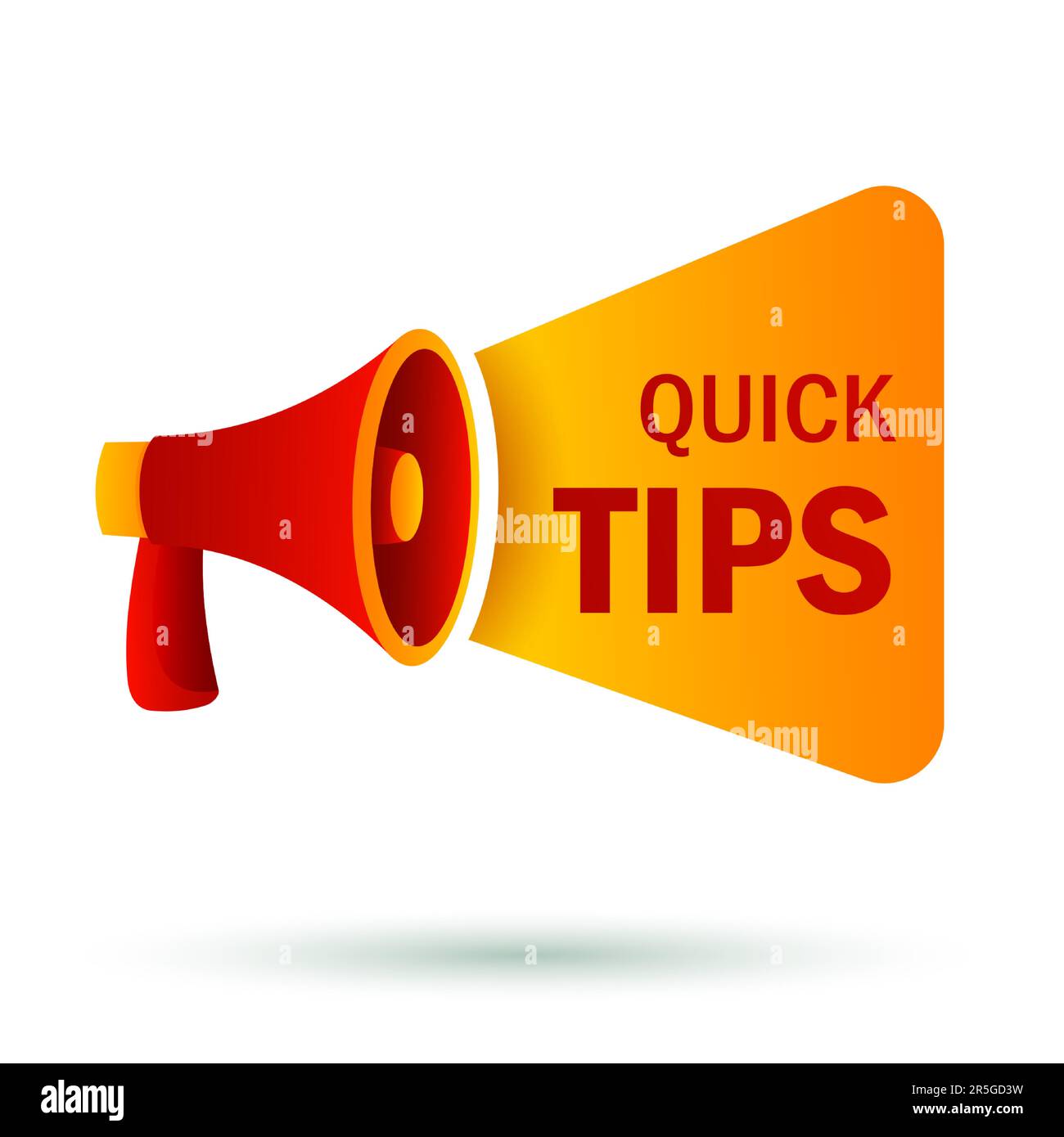 Quick tips banner template with loudspeaker Stock Vector Image & Art ...