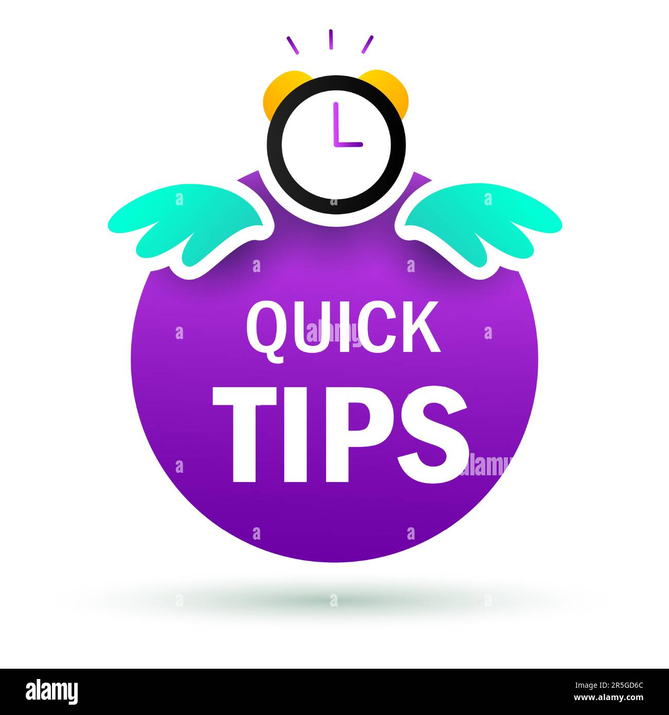 Quick tips poster template with clock Stock Vector Image & Art - Alamy