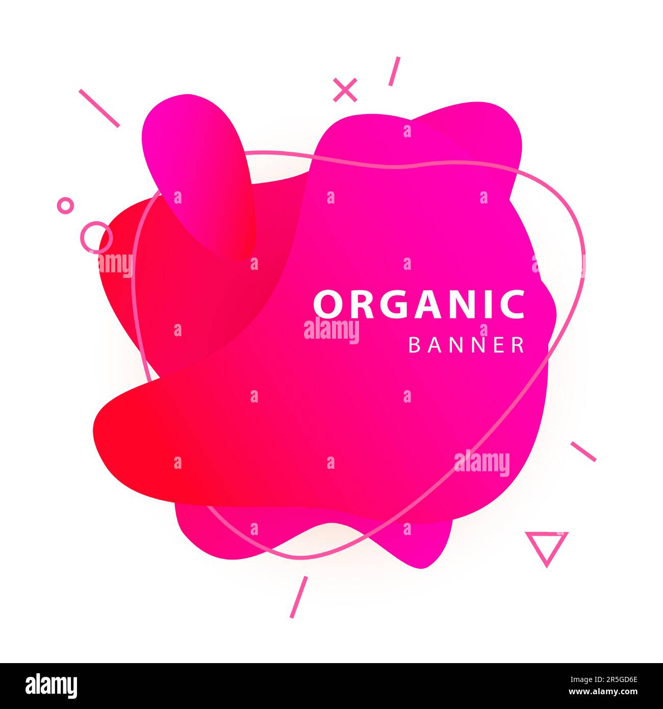 Pink and red unique liquid shape graphic form Stock Vector Image & Art ...