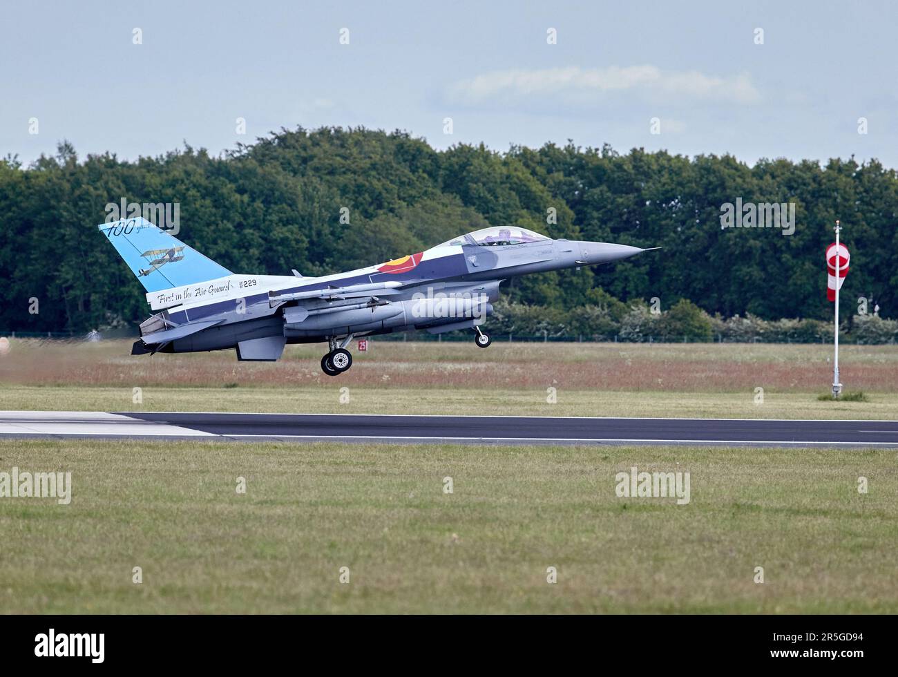 03 June 2023, Schleswig-Holstein, Jagel: An F16 fighter jet from the ...