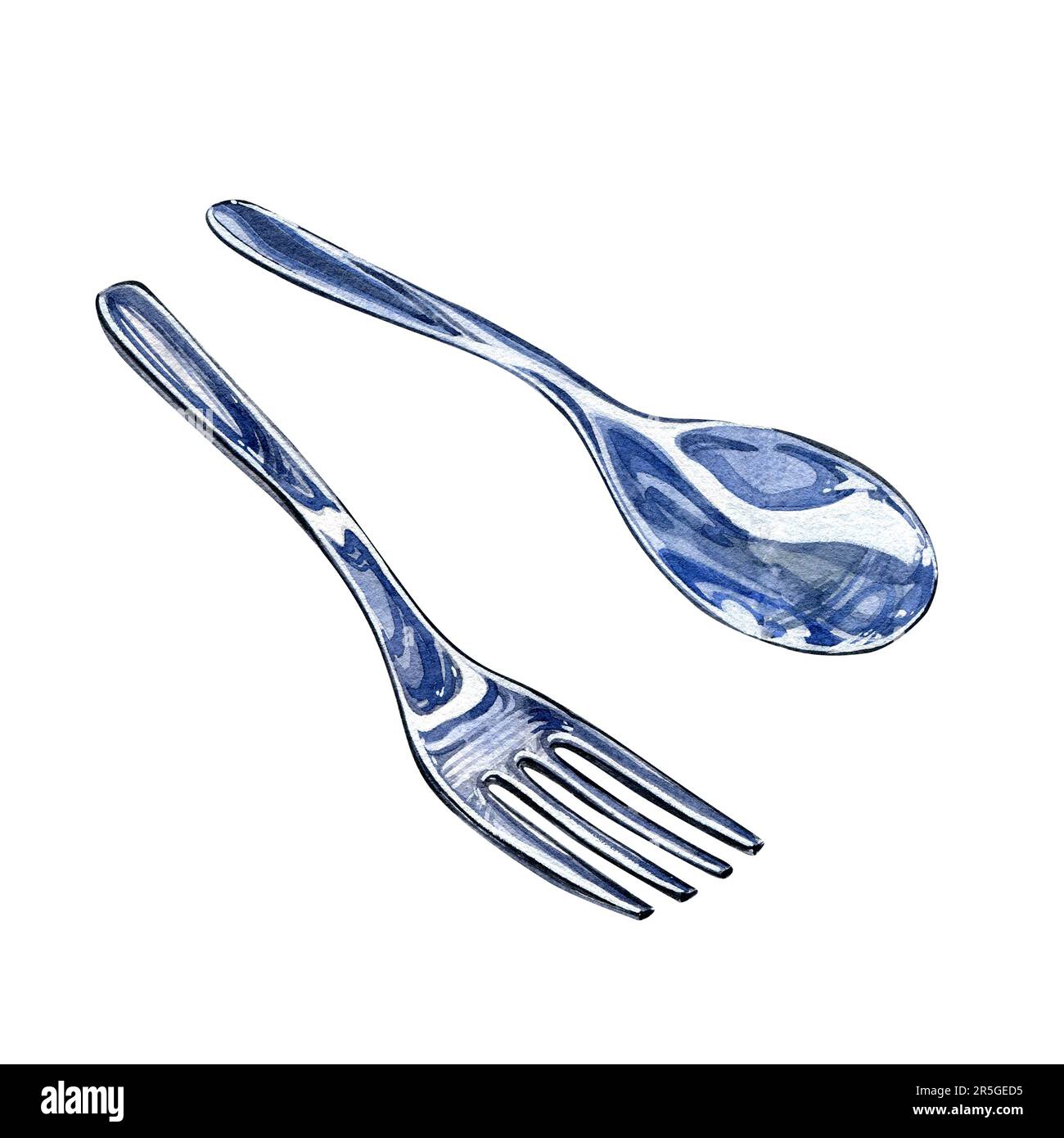 Metal Spoon And Fork