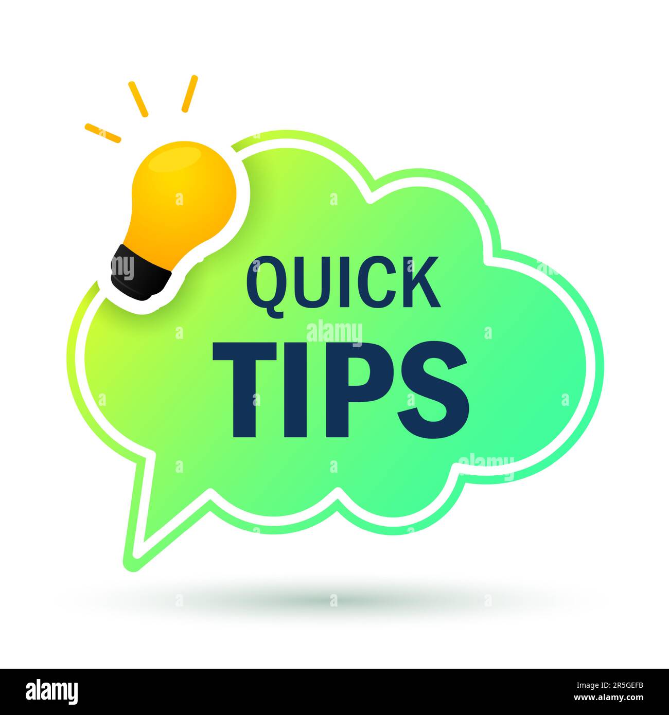 Quick tips text in chat bubble Stock Vector Image & Art - Alamy
