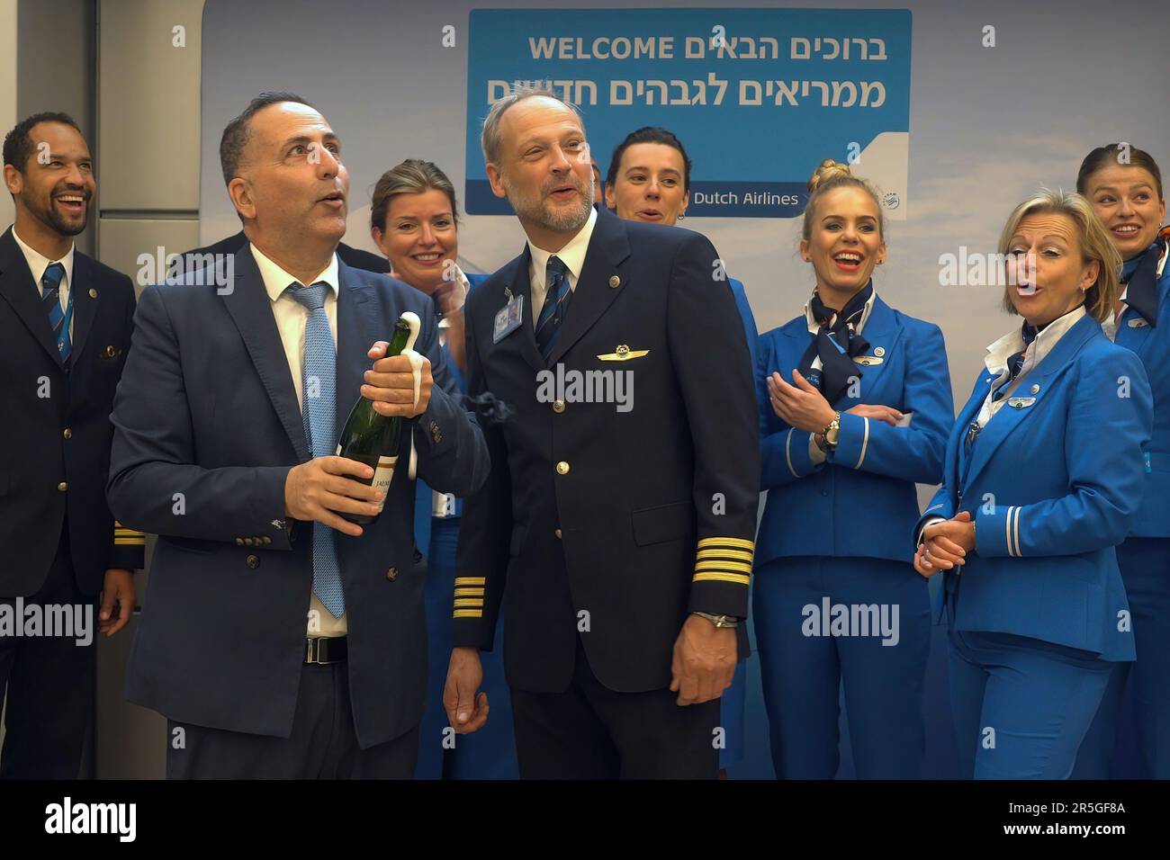 Air crew of KLM Royal Dutch Airlines, the flag carrier of the ...