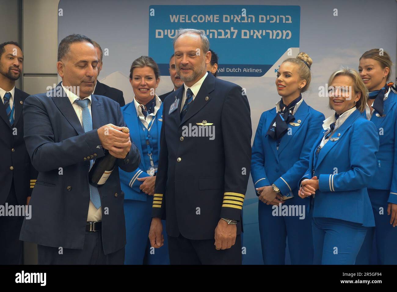 Air crew of KLM Royal Dutch Airlines, the flag carrier of the ...