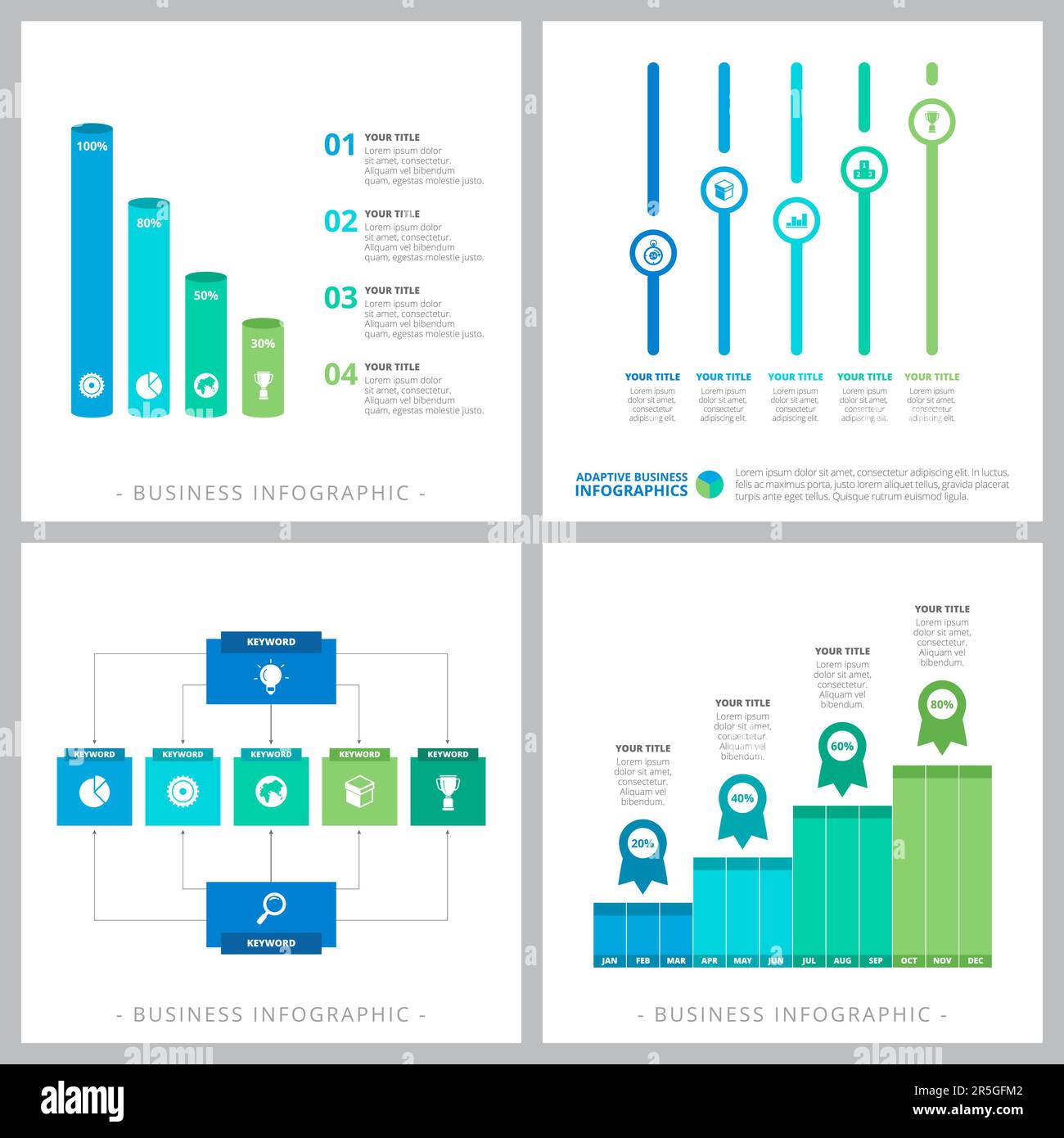 Set of business infographic slide designs Stock Vector Image & Art - Alamy