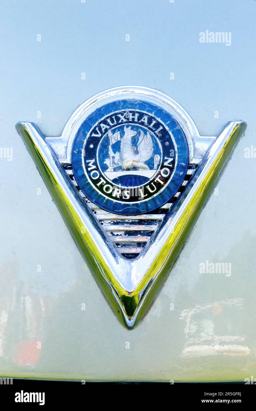 vintage chrome vauxhall motors luton bonnet badge at vintage classic ...