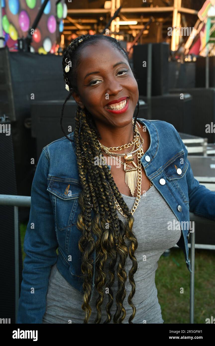London, UK. 3rd June, 2023. Soul II Soul performs at the Mighty Hoopla ...
