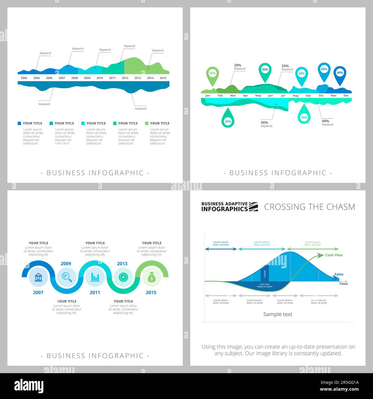 Collage of analysis or teamwork concept infographic charts Stock Vector ...