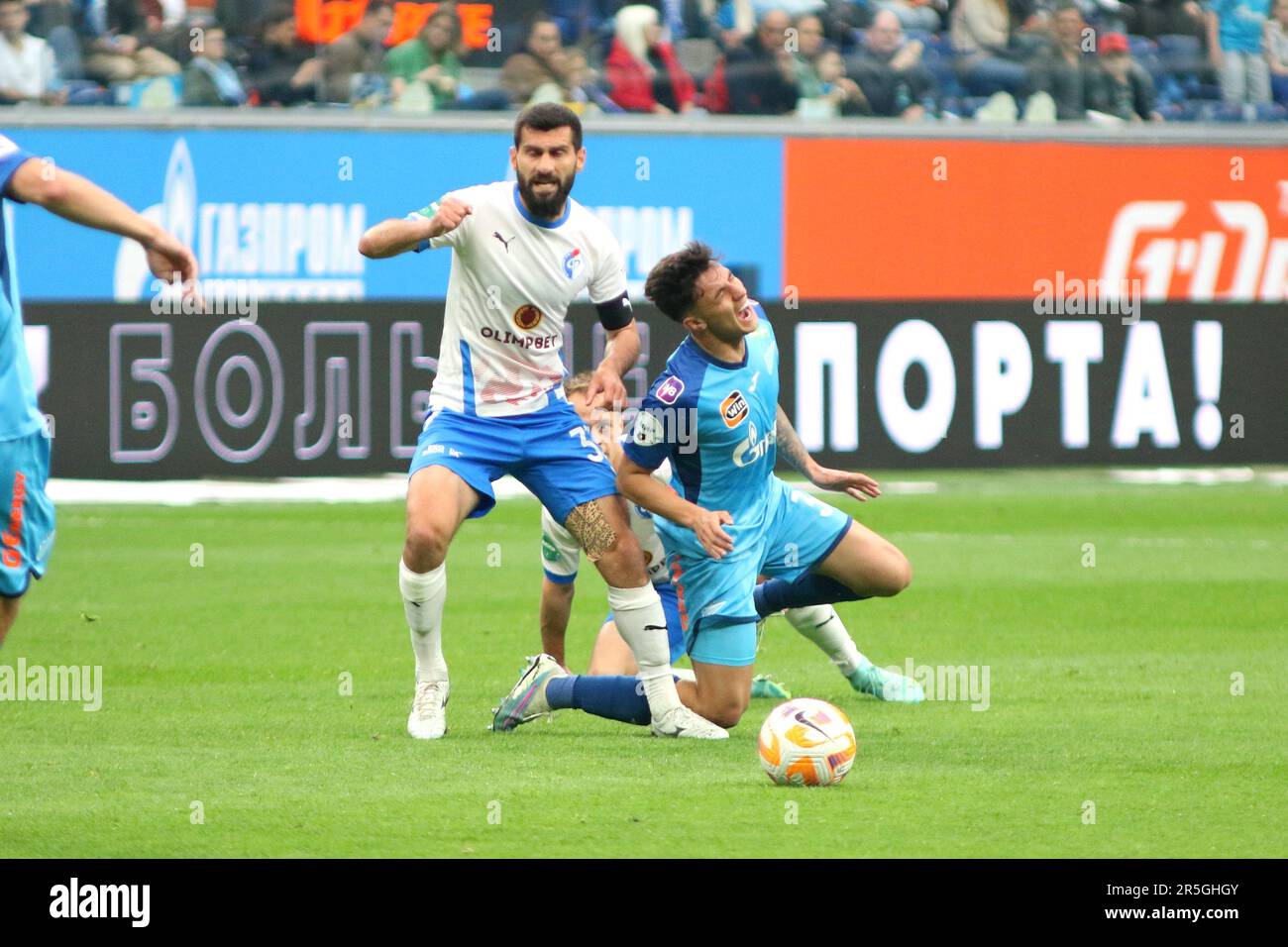 Saint Petersburg, Russia, 3 June 2023: Football. Russian Premier League 2022/2023. Zenit FC - FC ...