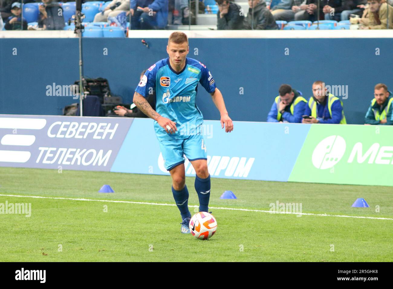 Saint Petersburg, Russia, 3 June 2023: Football. Russian Premier League ...