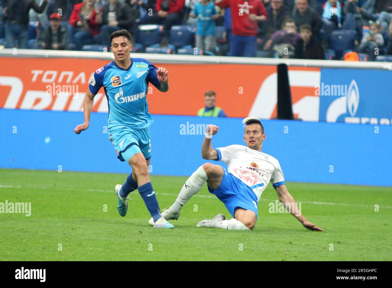 Saint Petersburg, Russia, 3 June 2023: Football. Russian Premier League 2022/2023. Zenit FC - FC ...