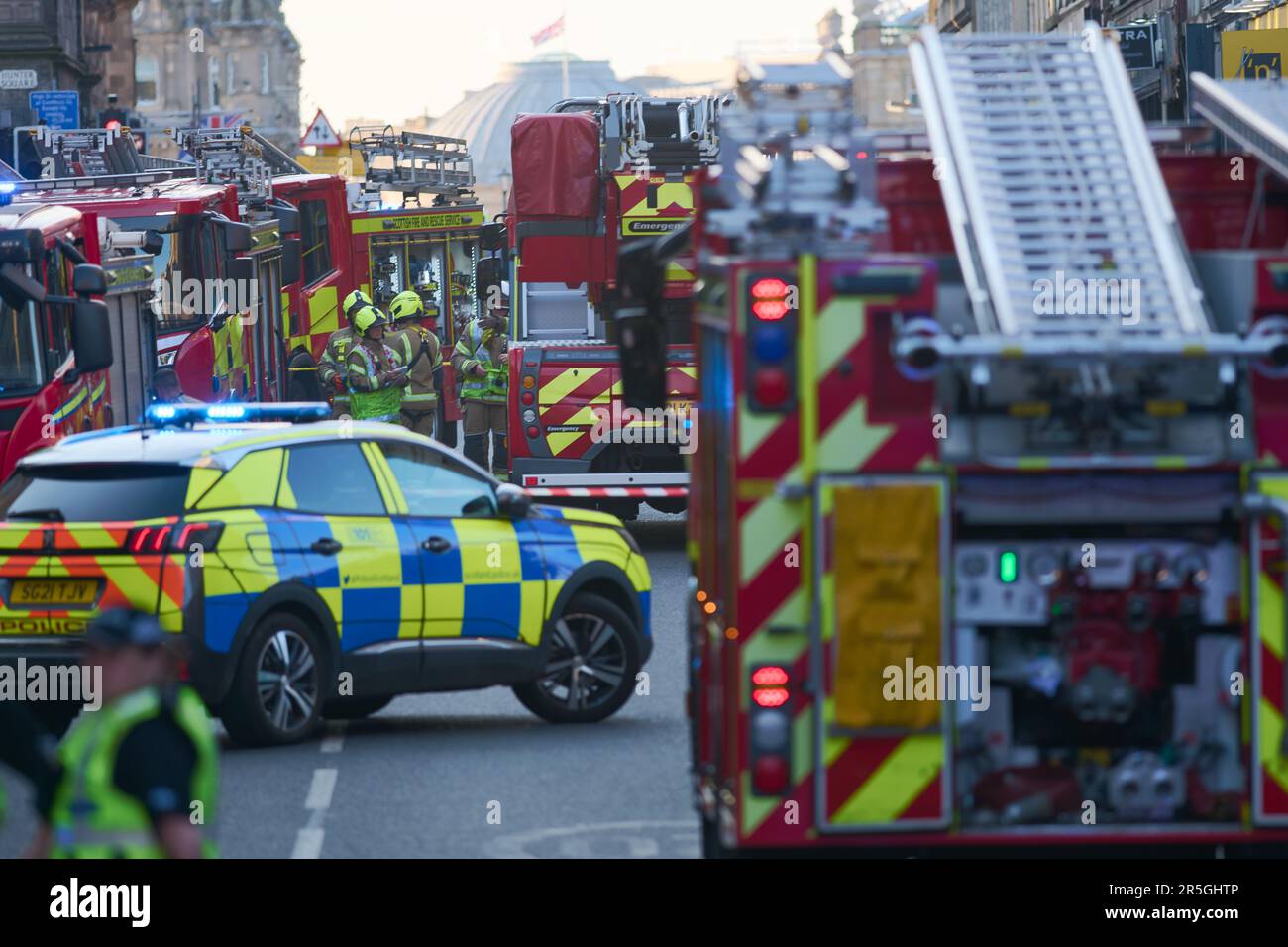 Edinburgh Scotland, UK 03 June 2023. Emergency services attend an ...
