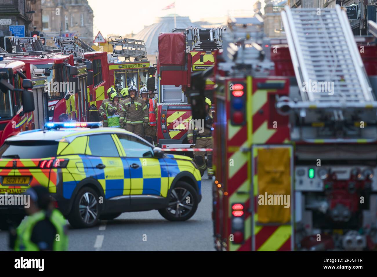 Edinburgh Scotland, UK 03 June 2023. Emergency services attend an ...