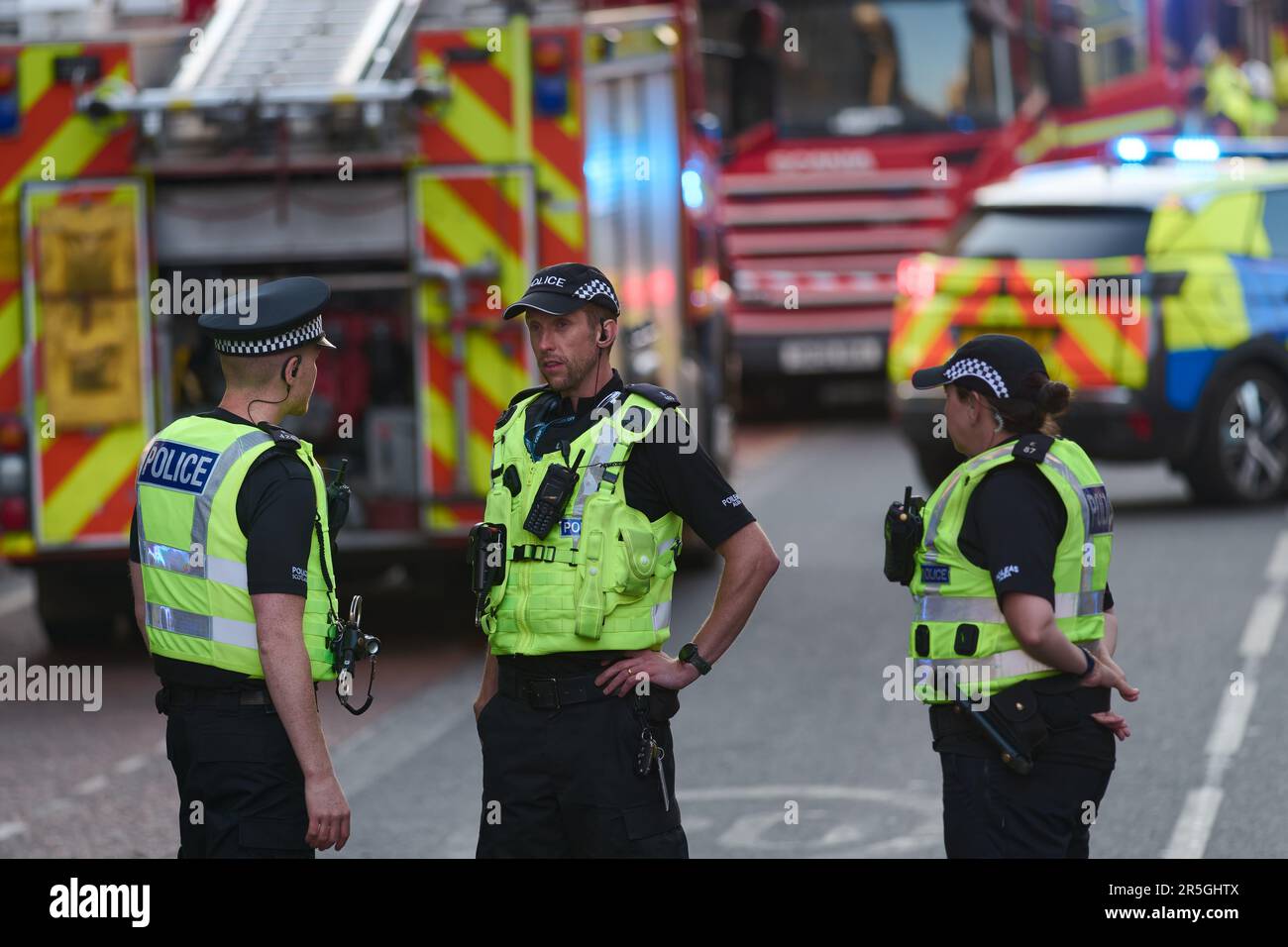 Edinburgh Scotland, UK 03 June 2023. Emergency services attend an ...