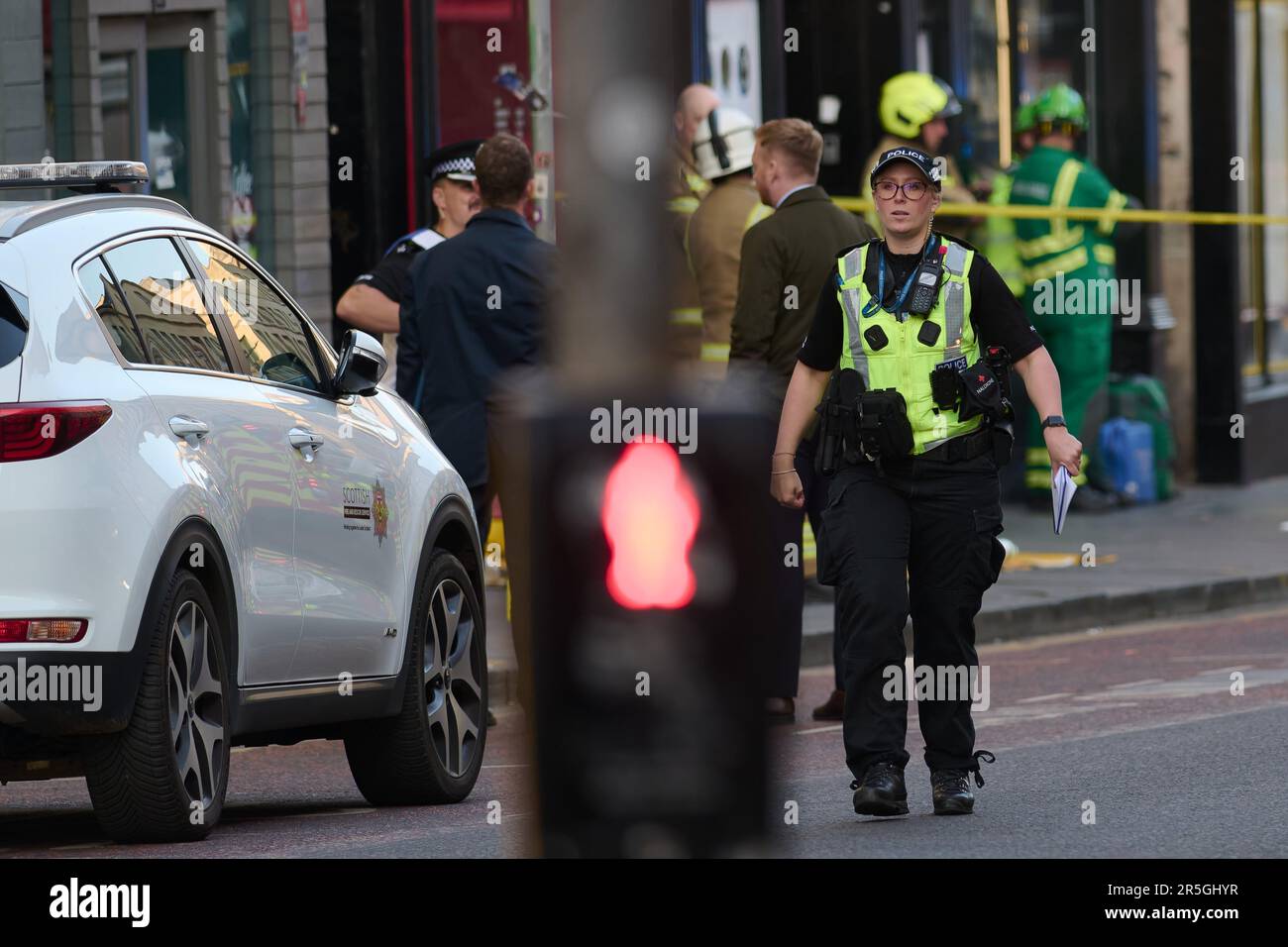 Edinburgh Scotland, UK 03 June 2023. Emergency services attend an ...