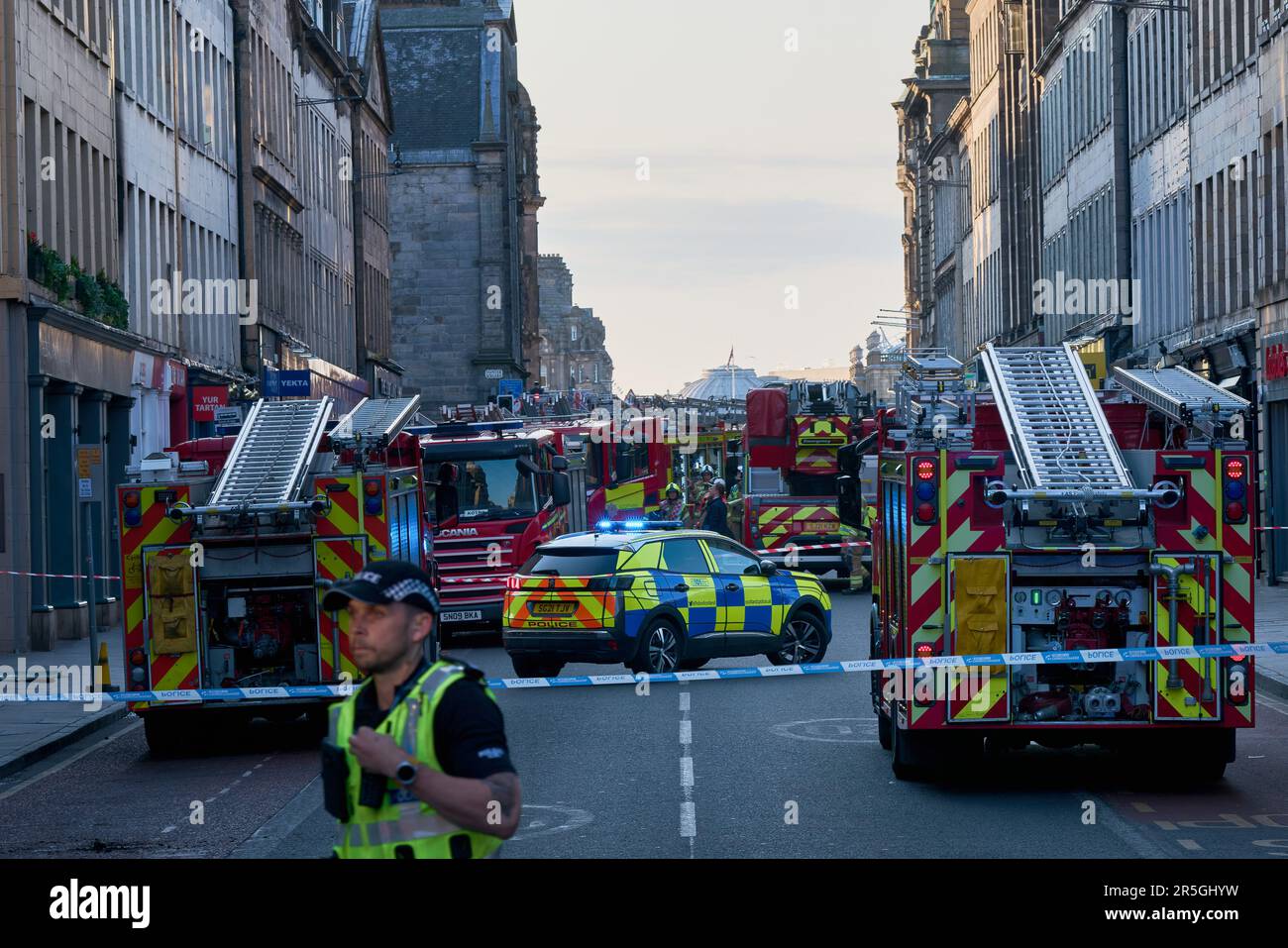 Edinburgh Scotland, UK 03 June 2023. Emergency services attend an ...