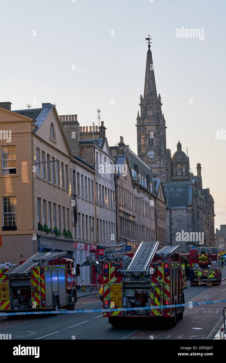 Edinburgh Scotland, UK 03 June 2023. Emergency services attend an ...