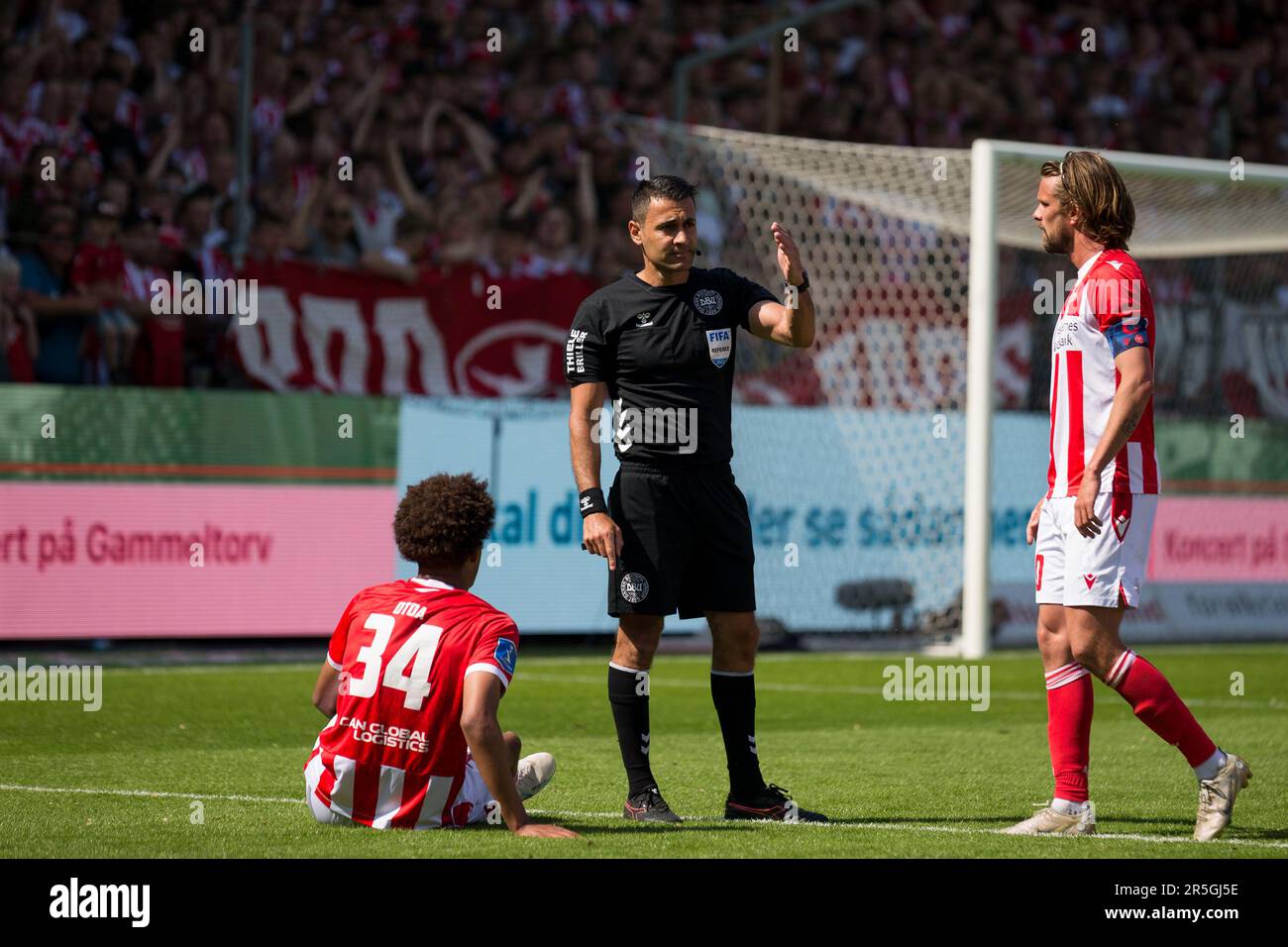 Aalborg, Denmark. 03rd June, 2023. Referee Sandi Putros seen with ...