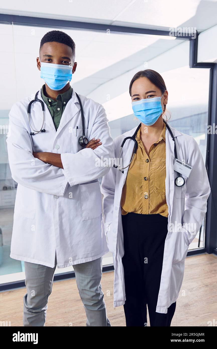 Your safety is our number one concern. Cropped portrait of two young ...