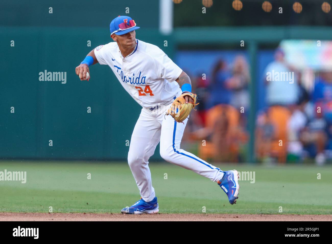 Florida infielder Josh Rivera (24) in action during an NCAA baseball ...