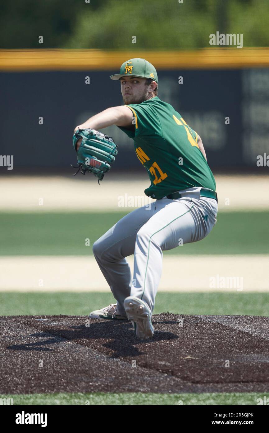 George Mason Patriots starting pitcher Chad Gartland (21) in action ...