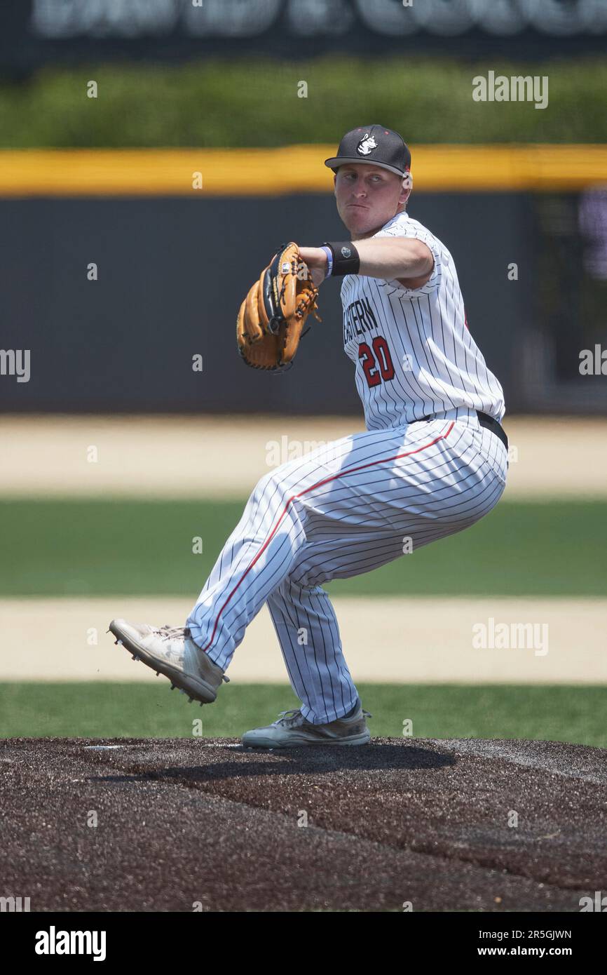 Northeastern Huskies relief pitcher Jordy Allard (20) in action against ...