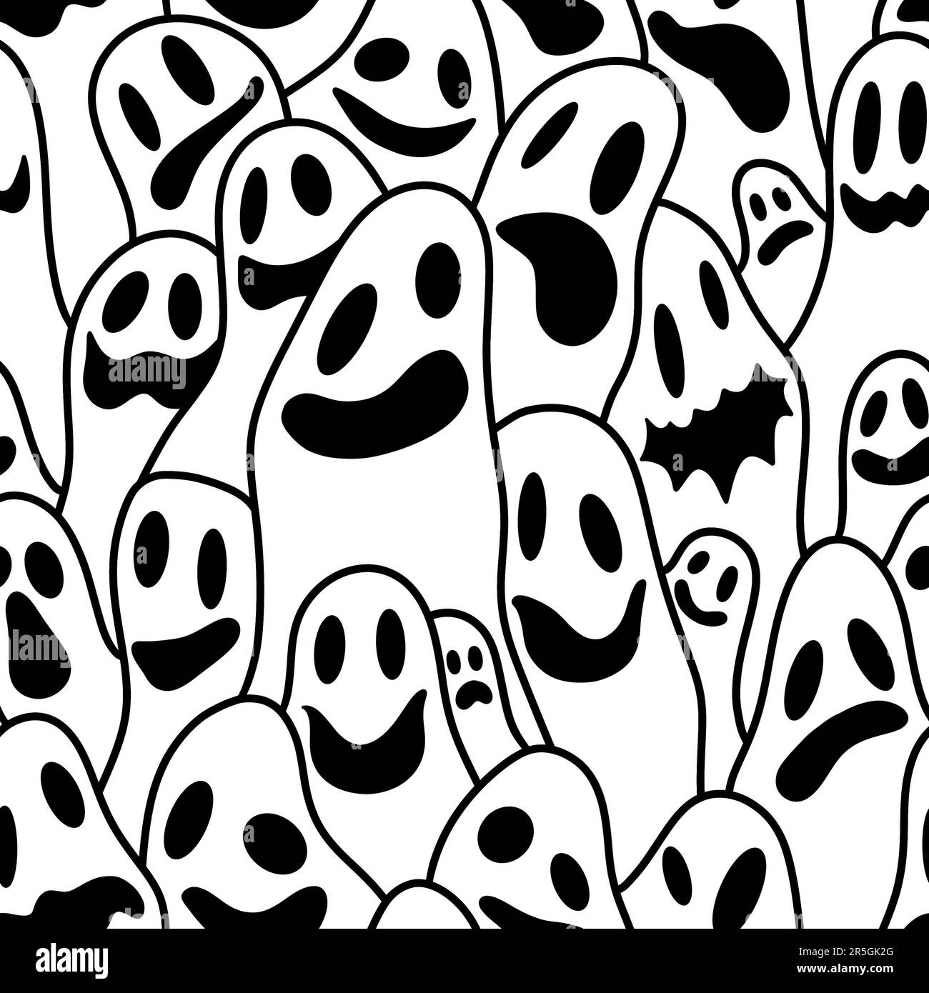 Halloween ghost seamless pattern for wrapping paper and linens and ...