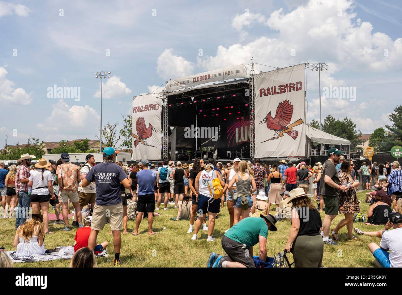 Festivalgoers are seen at Railbird Music Festival on Saturday, June 3 ...
