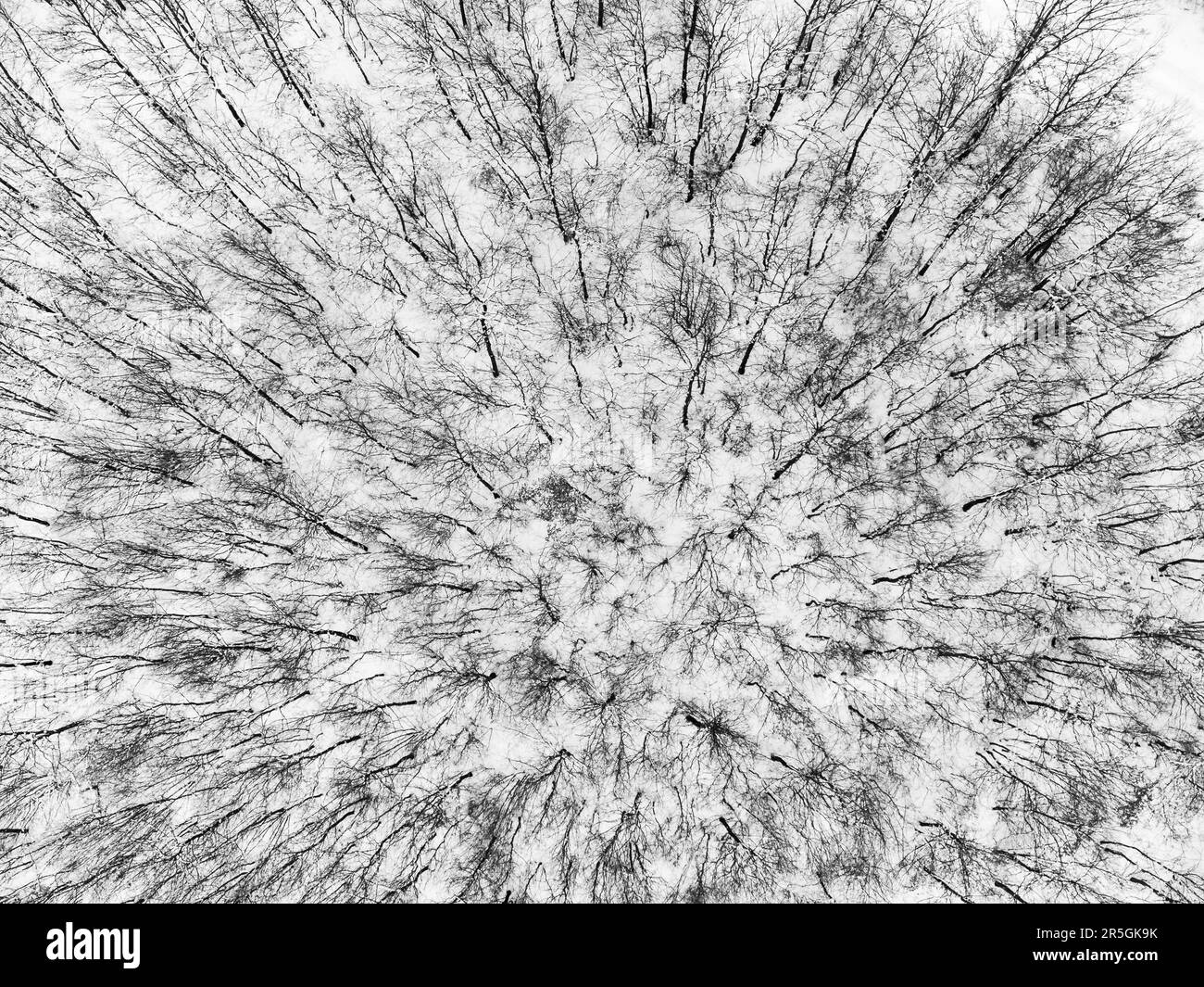 Aerial view winter snowy Black and White Stock Photos & Images - Alamy