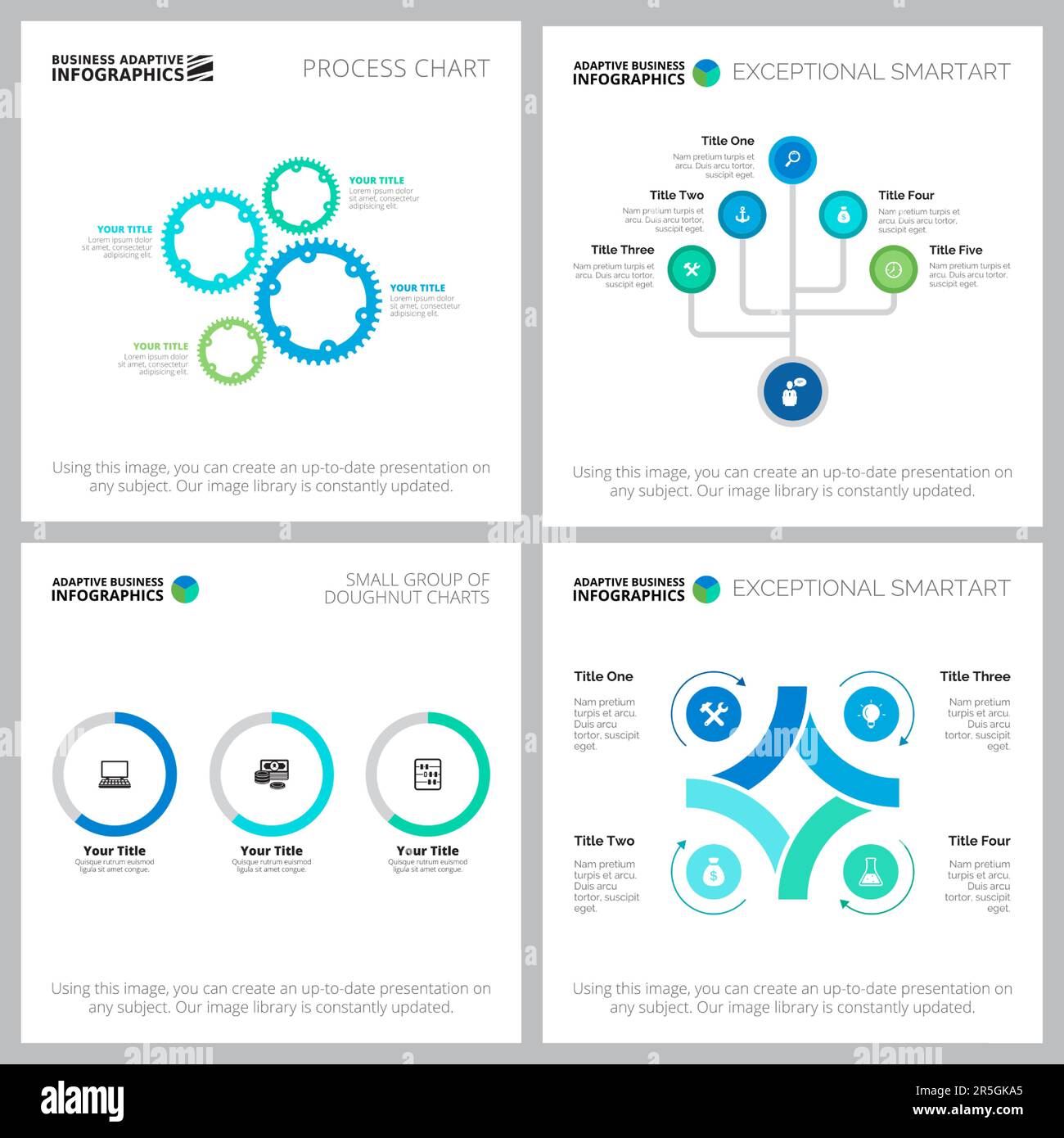 Collage of original management concept infographic charts Stock Vector ...
