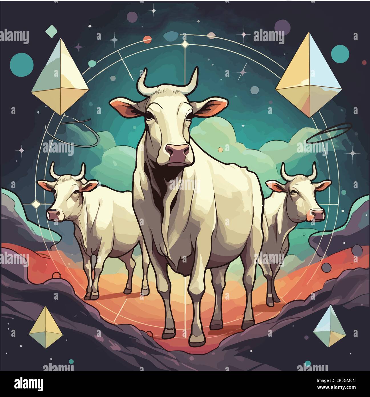 Charlois cattle Stock Vector Images - Alamy