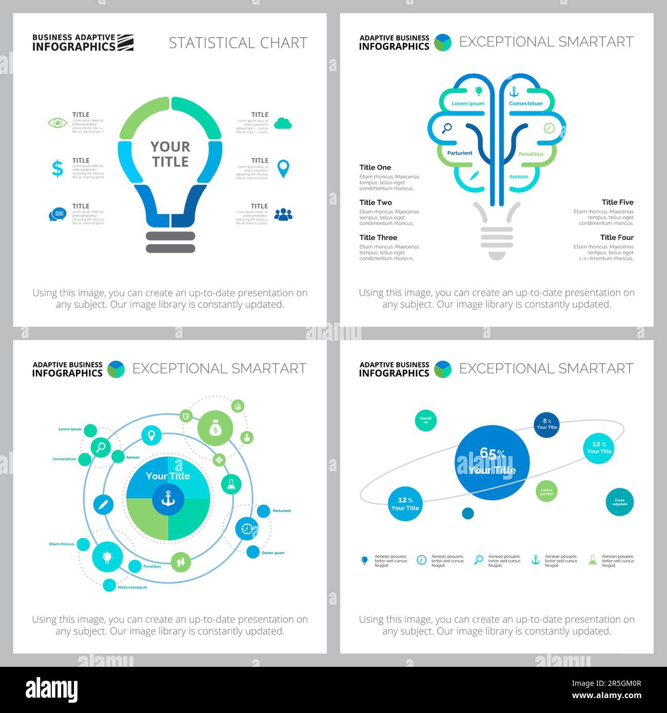 Set of creative business graphic designs for project management Stock ...