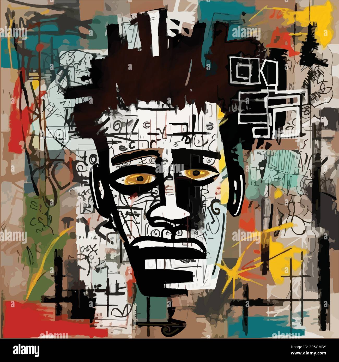 Vector painting of a lonely man, concept of isolation and loneliness ...