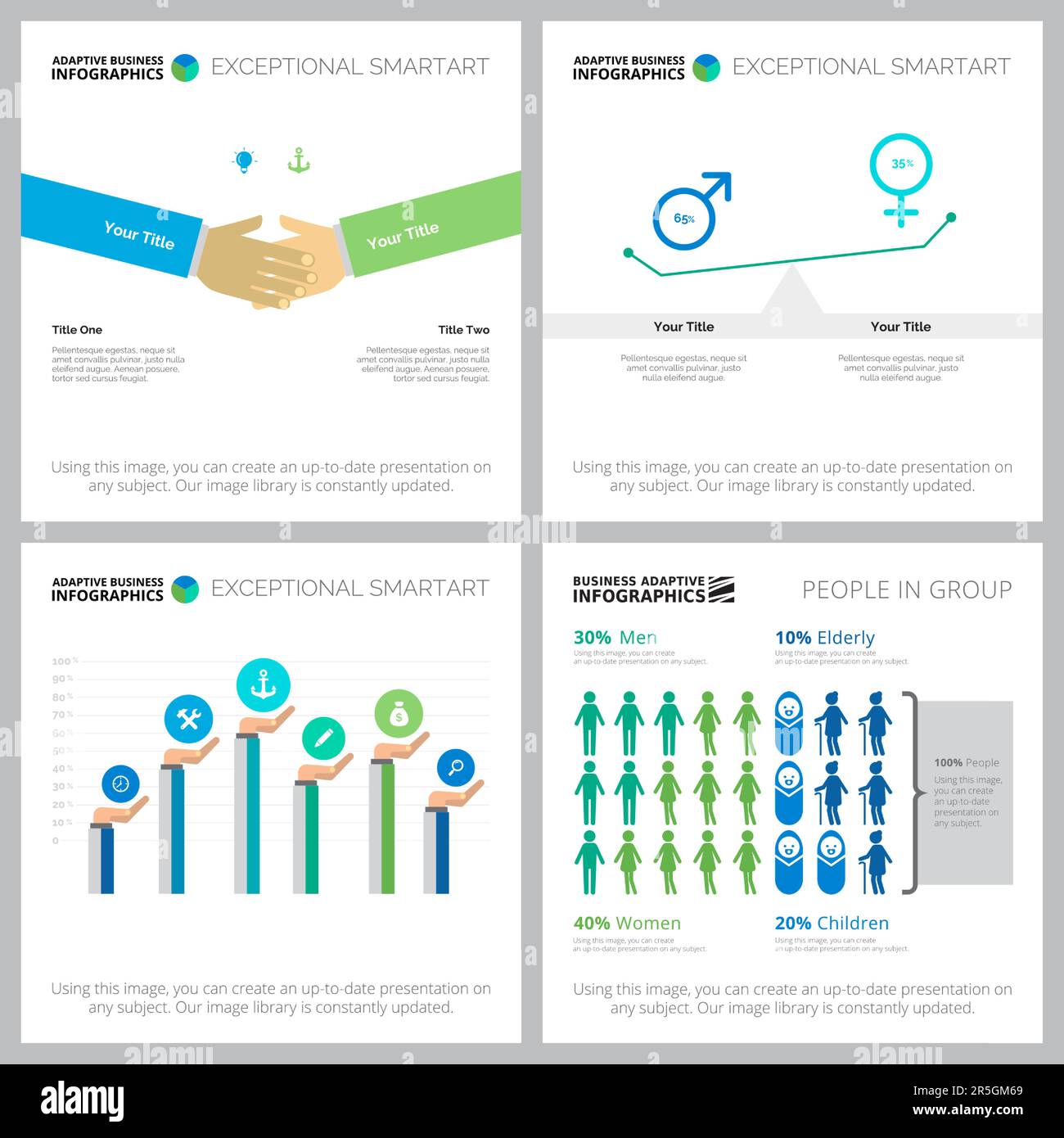 Set of original business infographic slide designs Stock Vector Image ...
