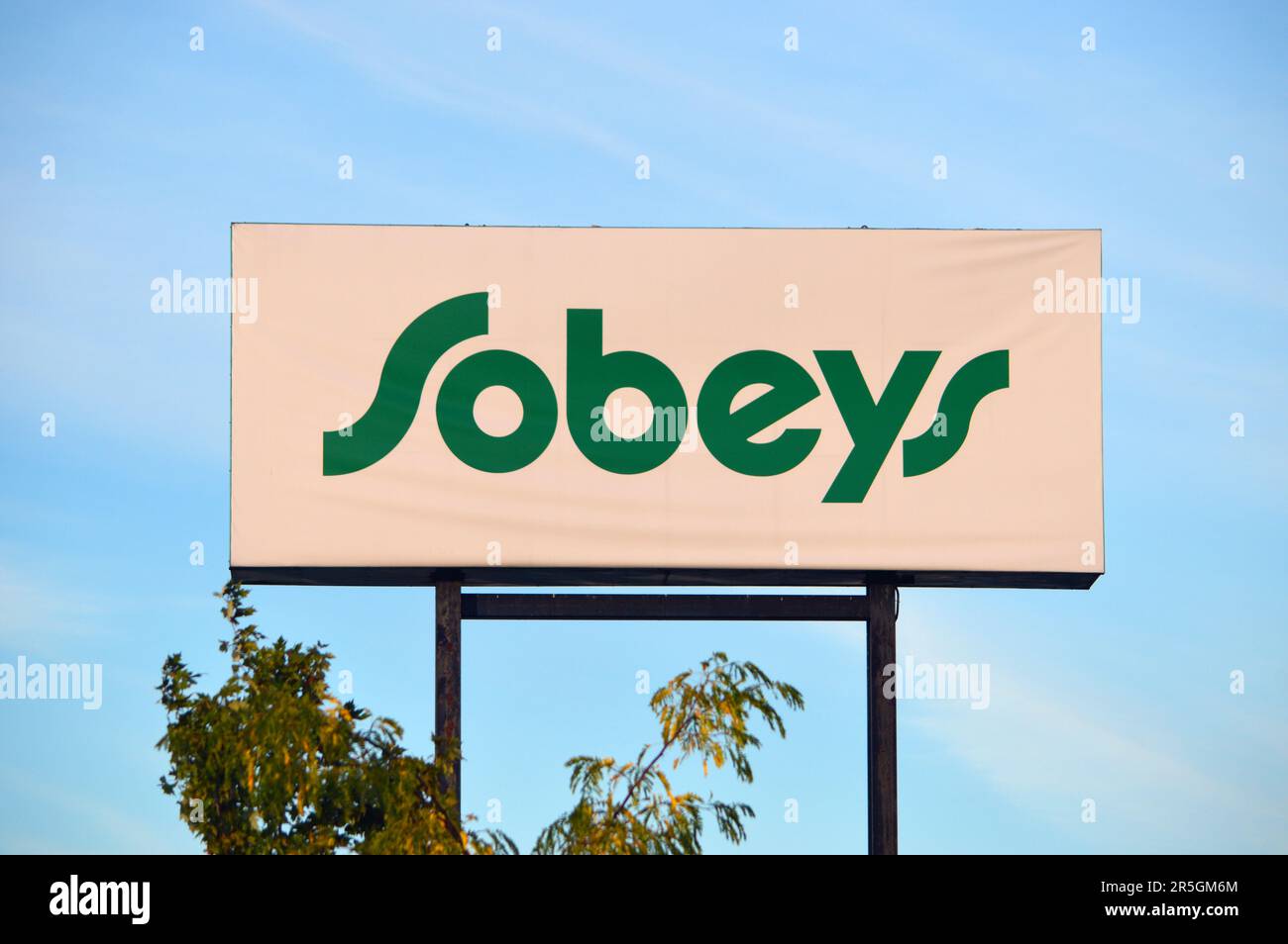 Signage outside Sobeys supermarket in Dartmouth, Nova Scotia, Canada ...