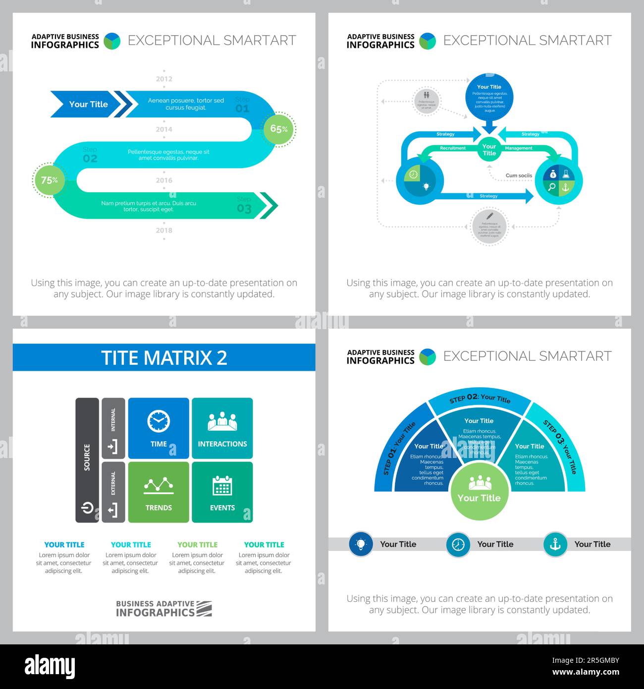 Creative infographic design set for development strategy Stock Vector ...